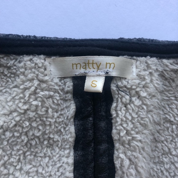 Matty M | Jackets & Coats | Matty M Faux Leather Shearling Jacket ...